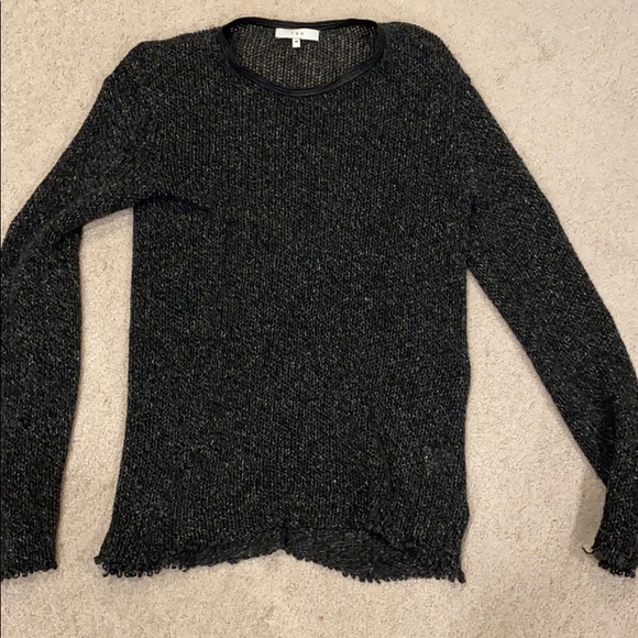 IRO | Sweaters | Iro Open Knit Black Grey Sweater | Poshmark